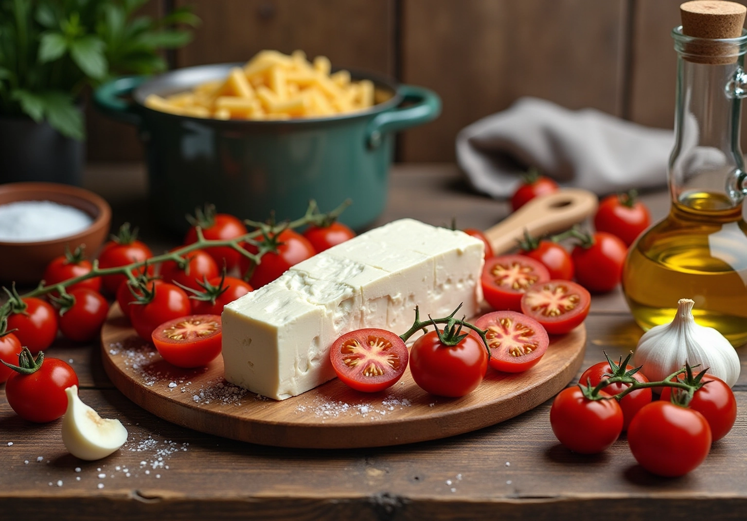 Pasta tomate cherry y queso feta: Ingredientes y Pasos Clave - Vitaliv